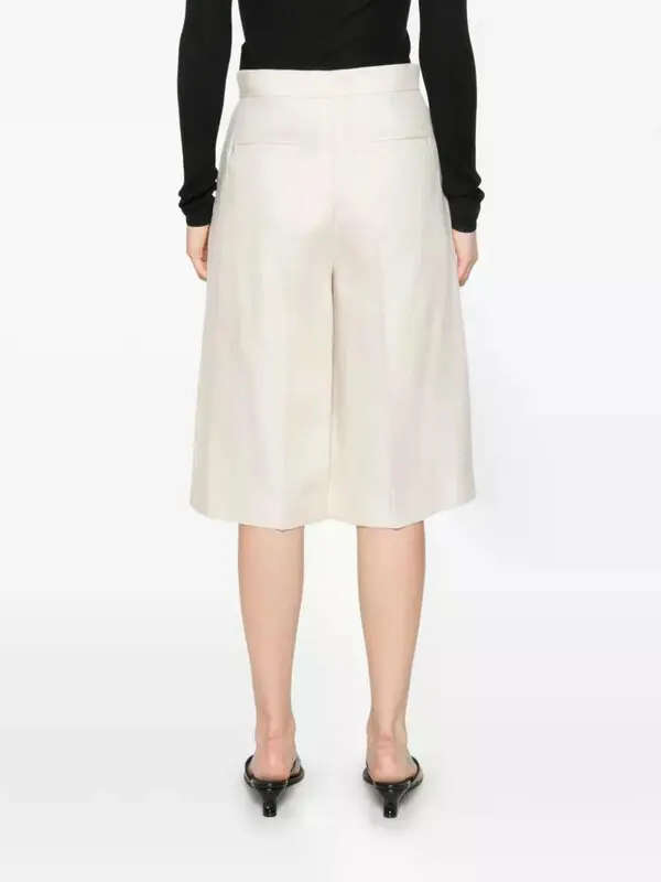 Max Mara Pressed Crease Pocket Shorts - Neutrals