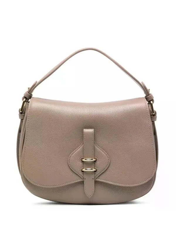 COCCINELLE Logo-detail Leather Shoulder Bag - Neutrals