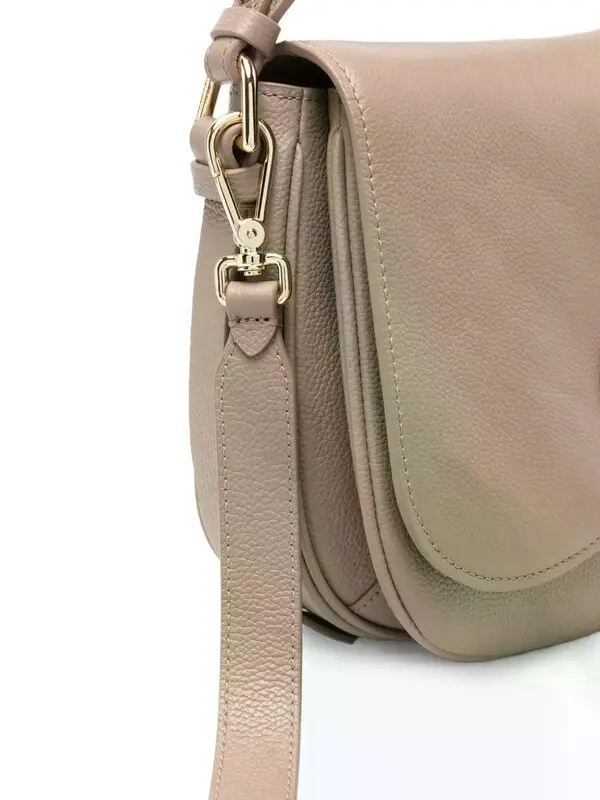 COCCINELLE Logo-detail Leather Shoulder Bag - Neutrals