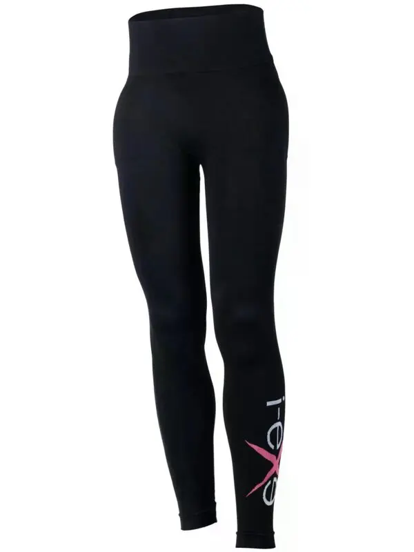 I-EXE Yoggy Logo-print Performance Leggings - Black