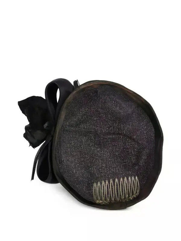 Vintage Bow-embellished Floral Detail Hat
