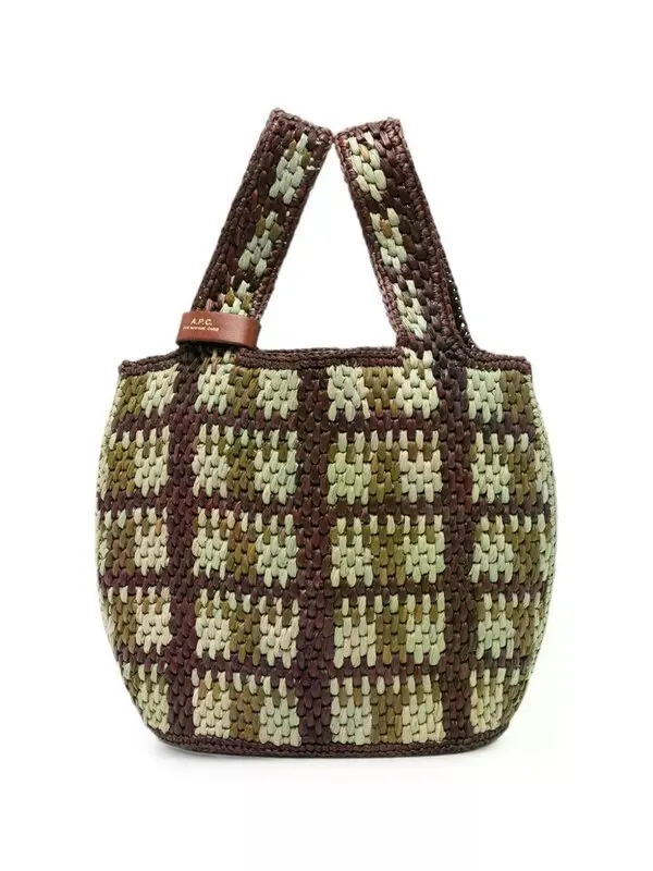 A.p.c. Woven Raffia Tote Bag - Brown