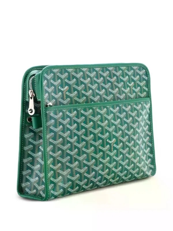 Goyard Toiletry Coated Canvas Gm Pouch - Green
