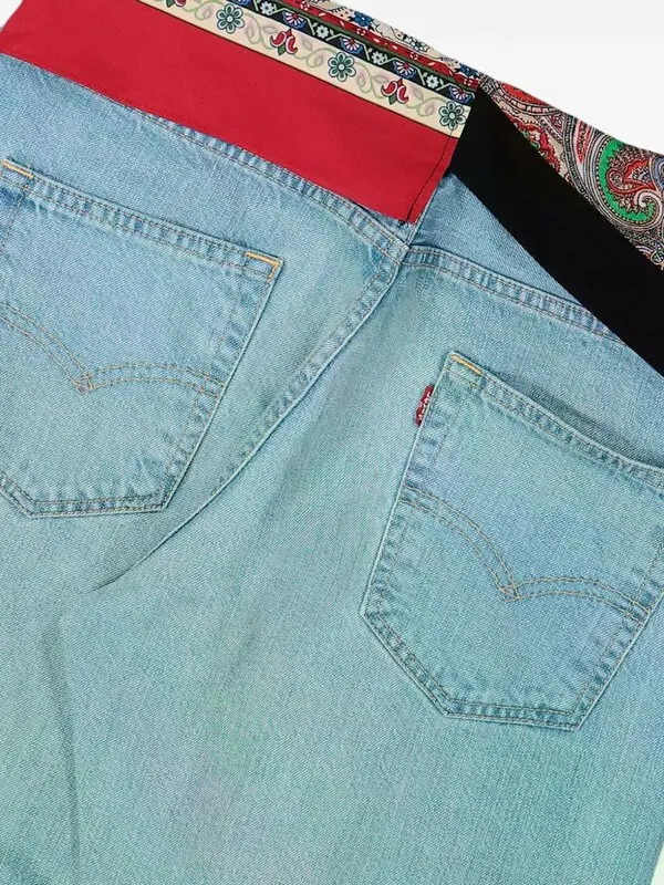 Junya Watanabe Paisley-print Bandana-panel Jeans