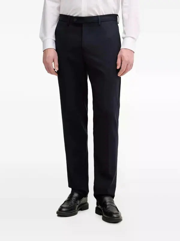 BENETTON Belt-loop Tailored Trousers - Blue