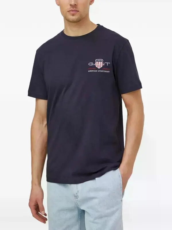 Gant Logo-embroidered T-shirt