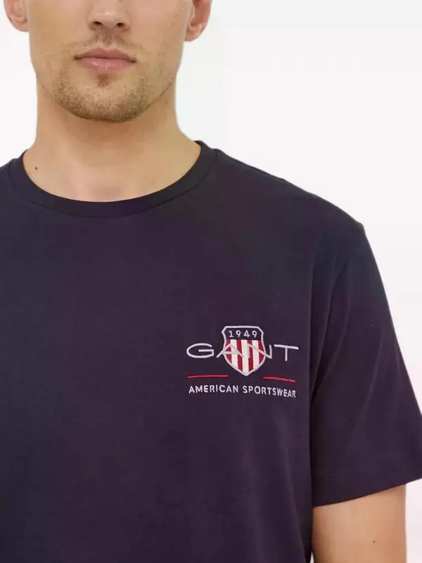 Gant Logo-embroidered T-shirt