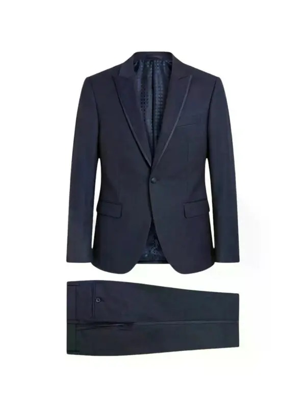 RAMON SANJURJO Textured-finish Peak-lapel Suit