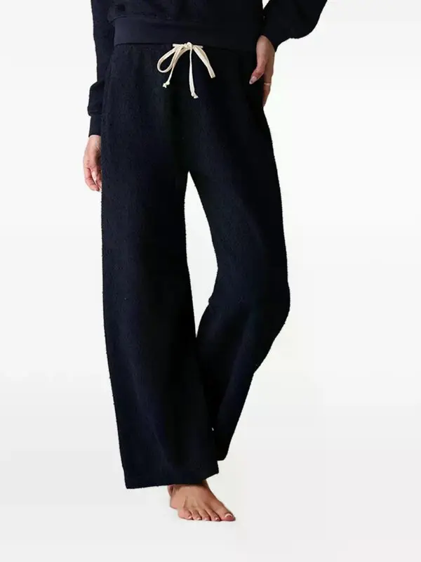 THE LADY AND THE SAILOR Everyday" Drawstring Wide-leg Textured Pants