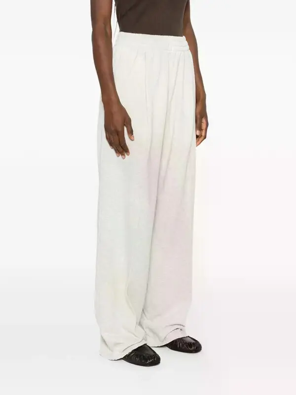 Prada Light Melange Effect Elasticated Waist Wide Leg Track Pants