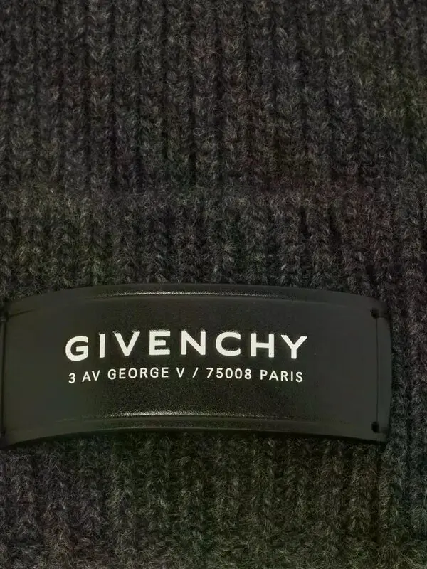 Givenchy Logo Appliqué Rib-knit Beanie Hat