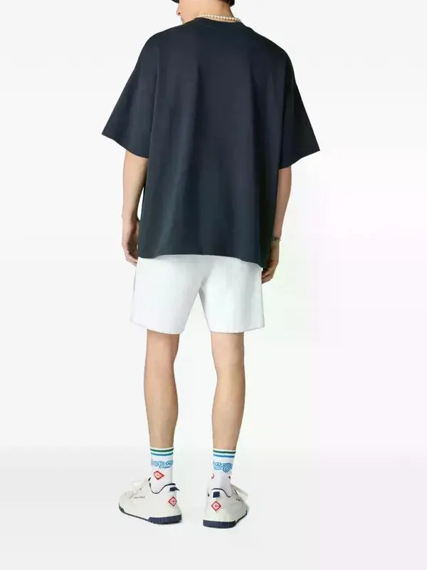 Casablanca Ribbed Logo Patch Shorts