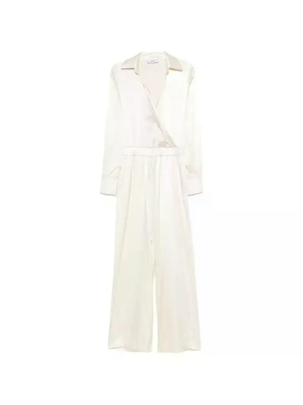 JIJIL Beige Satin Wide Leg Jumpsuit - Neutrals