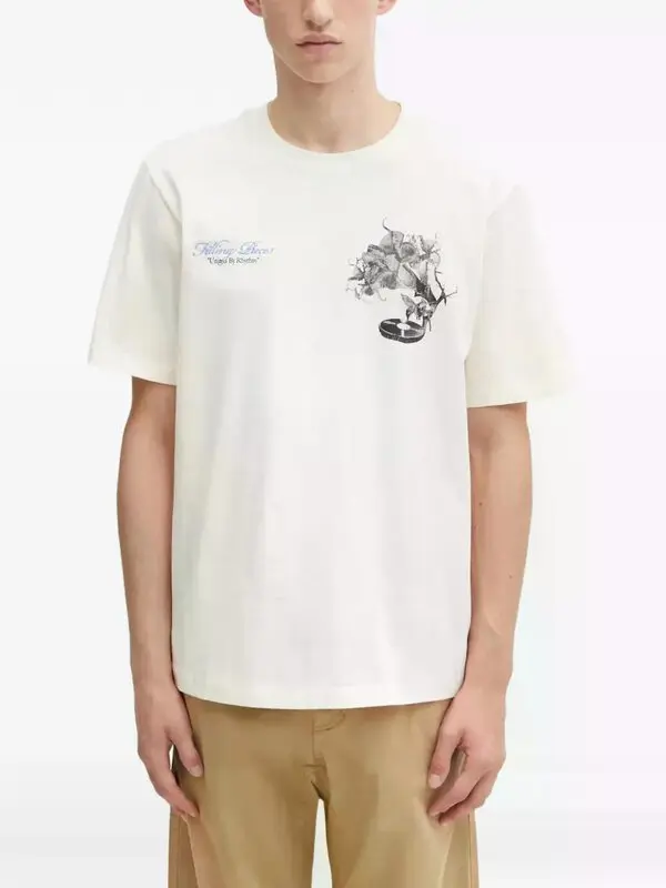 Filling Pieces Graphic-print Crew-neck T-shirt - Neutrals