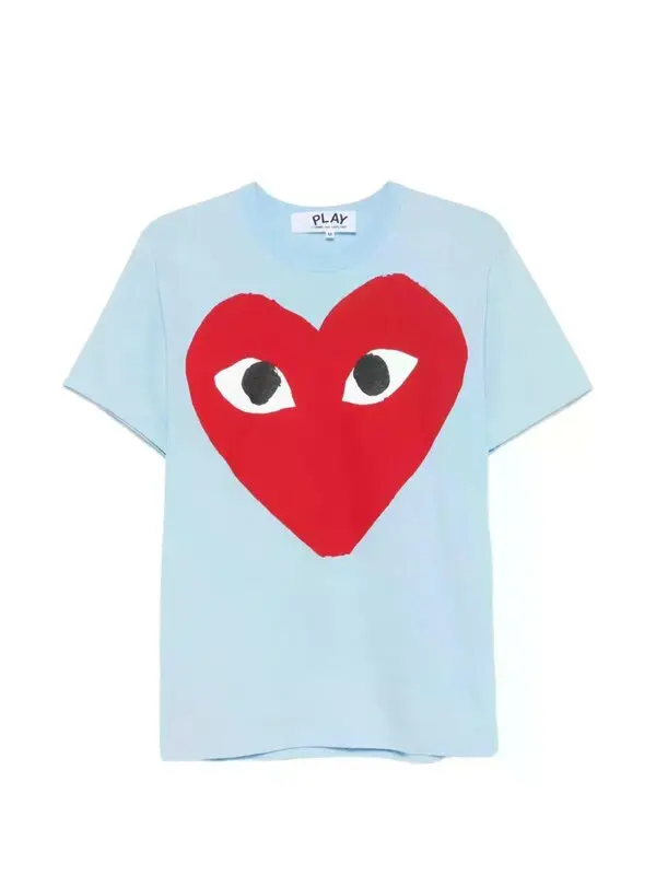 Comme Des Garçons Heart Print T-shirt - Blue