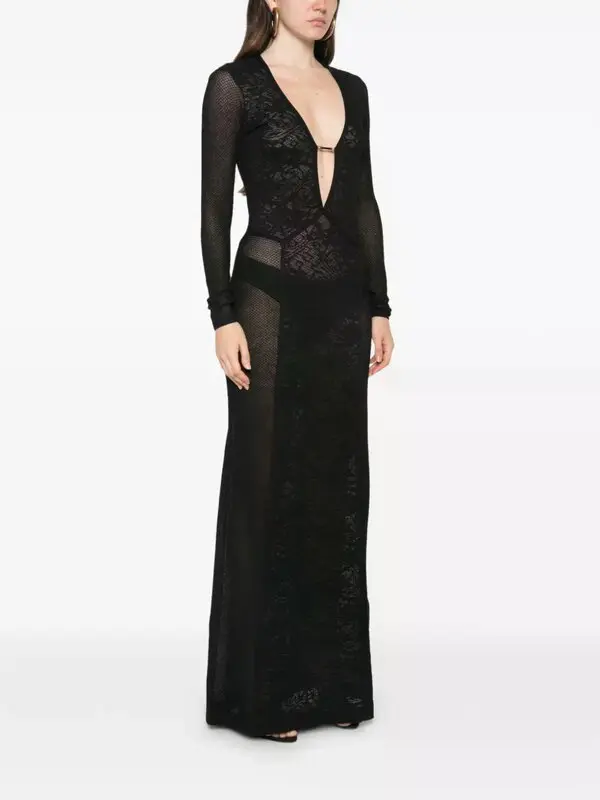 Elisabetta Franchi Lace-panelled Maxi Dress
