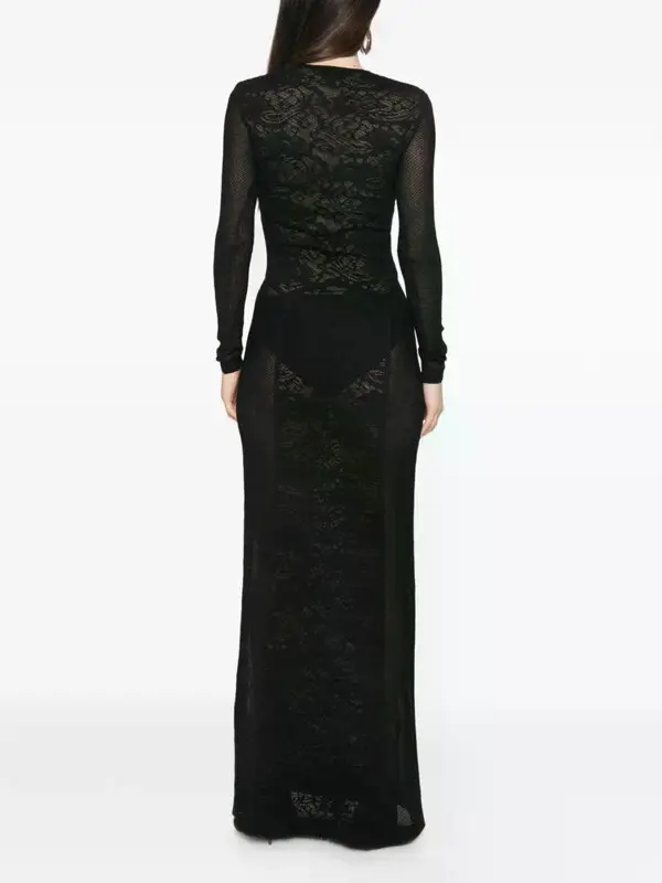Elisabetta Franchi Lace-panelled Maxi Dress