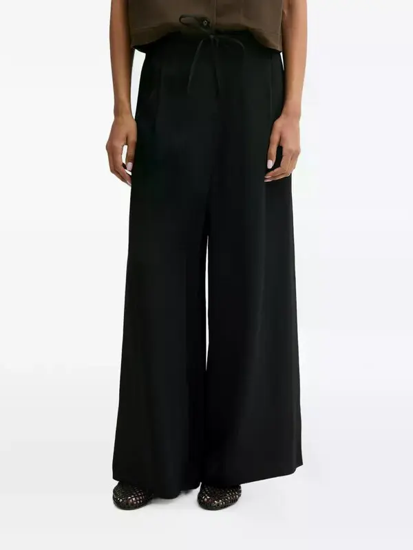 Marc O'polo Pleated Drawstring-waist Trousers - Black