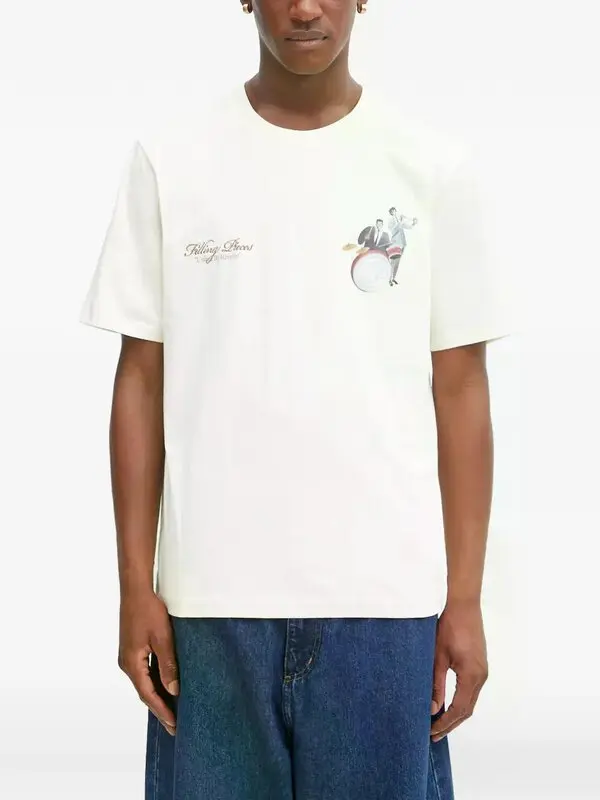 Filling Pieces Graphic-print Logo-print T-shirt - Neutrals