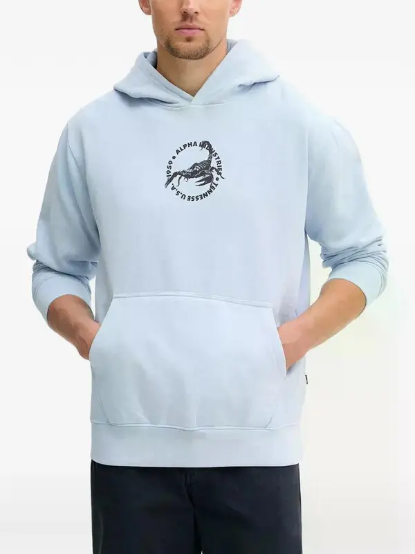 Alpha Industries Scorpion Print Hoodie - Blue