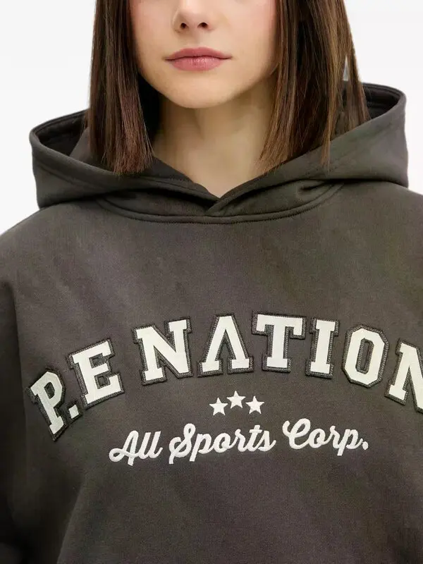 P.E Nation Logo-patch Pouch-pocket Hoodie