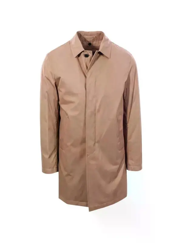 Herno Single-breasted Car Coat - Neutrals