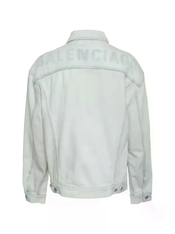 Balenciaga Logo Print Denim Jacket