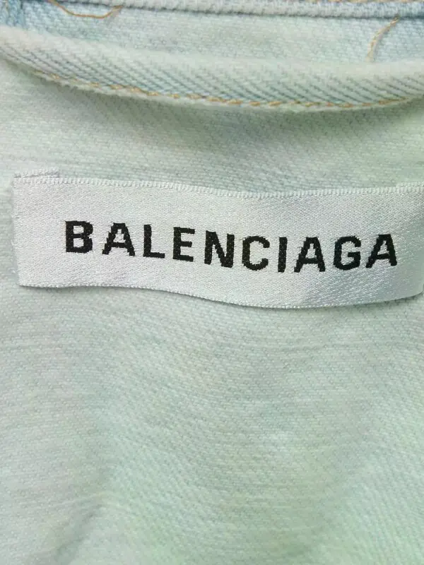 Balenciaga Logo Print Denim Jacket