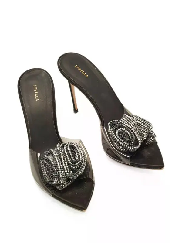 LE SILLA Crystal Embellished Stiletto Slide Sandals