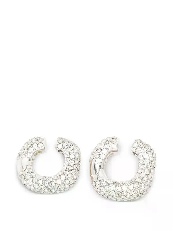 Cult Gaia Solene Crystal-embellished Ear Cuffs - Silver