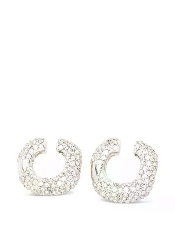 Cult Gaia Solene Crystal-embellished Ear Cuffs - Silver