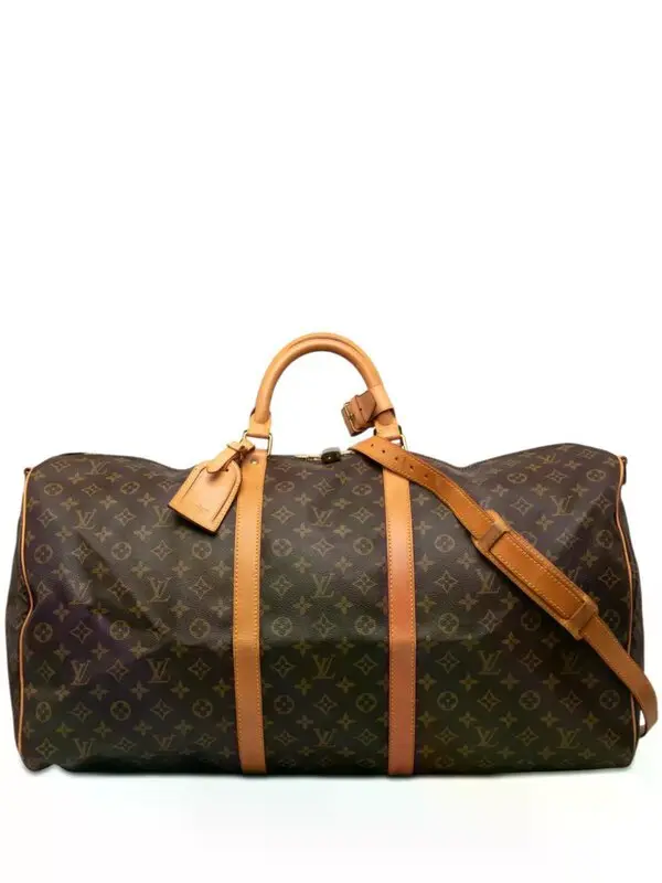 LOUIS VUITTON Keepall Bandouliere 60 Travel Bag - Brown