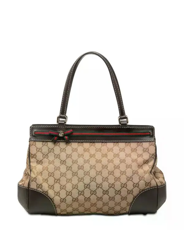 Gucci Gg Canvas Web Mayfair Tote Bag - Neutrals