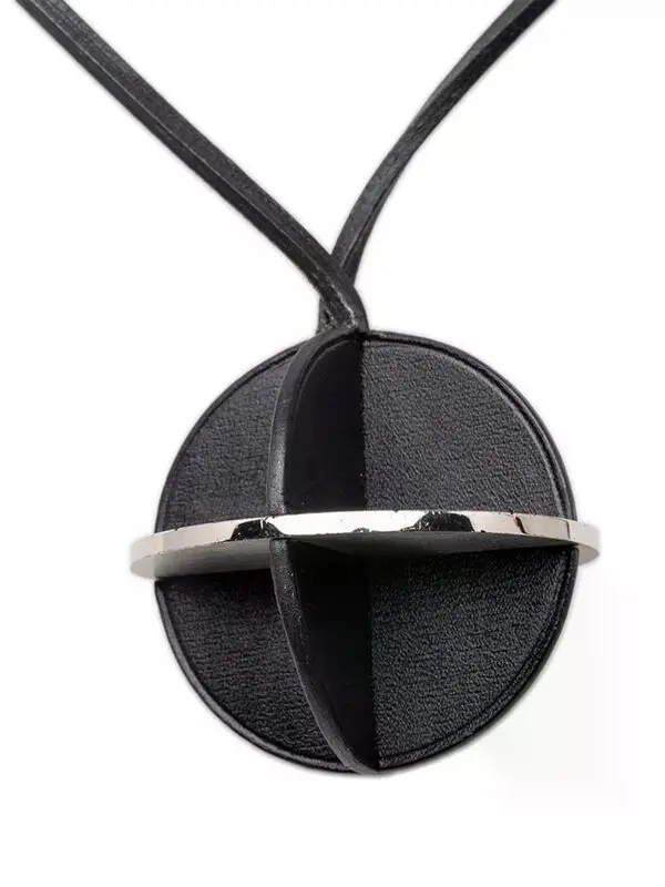 Hermès Leather And Brass Zodiac Pendant Necklace