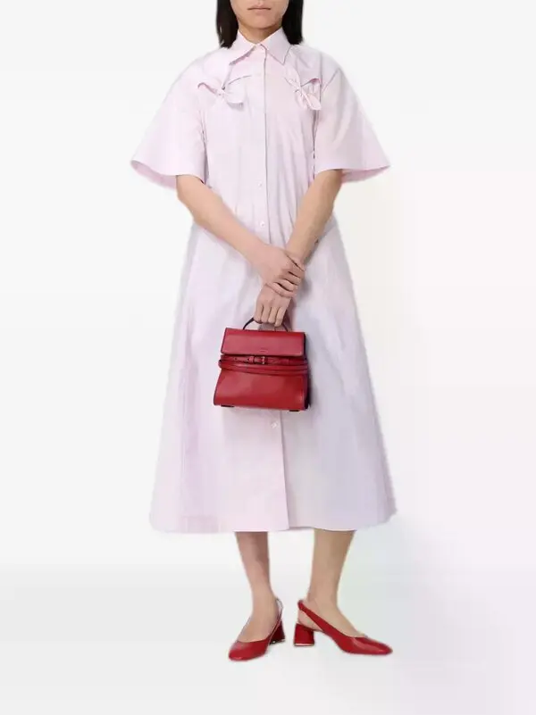Moschino Midi Bow Detail Shirt Dress - Pink