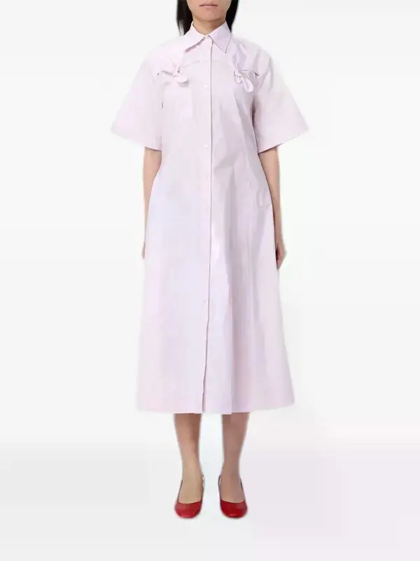 Moschino Midi Bow Detail Shirt Dress