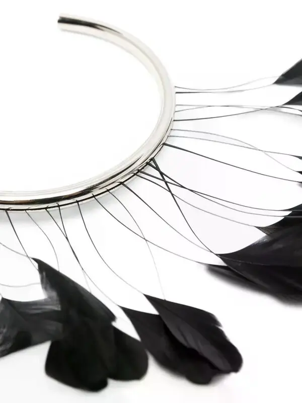 Patrizia Pepe Feather-trim Torque Necklace
