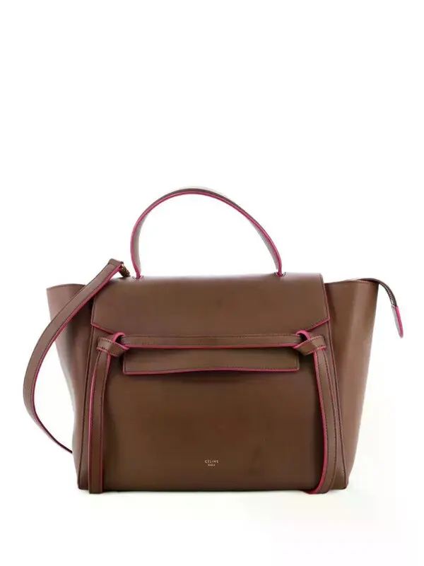 Celine Belt Bag Mini Satchel In Calfskin - Brown
