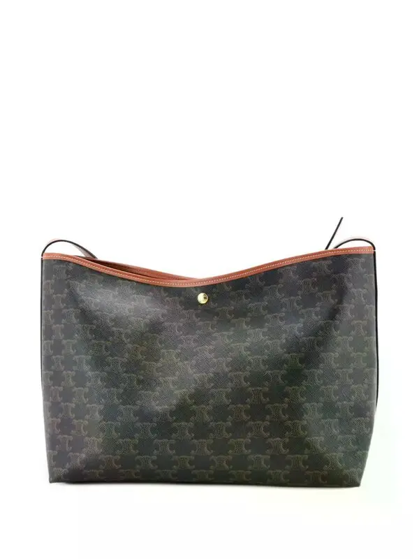 Celine Soft Shopper Triomphe Coated Canvas Tote Bag - Brown