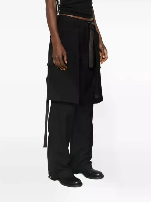 Sacai Belted Wide Leg Cargo Pants