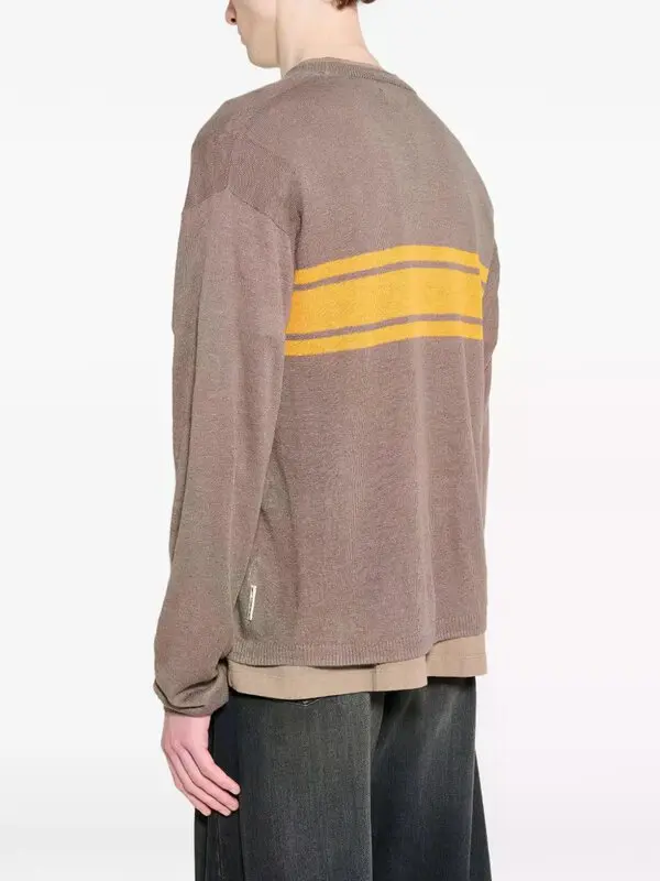 StÜssy Striped Detail Long-sleeved Sweater