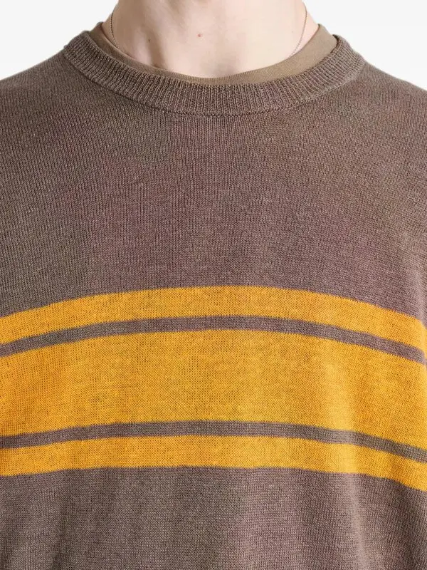 StÜssy Striped Detail Long-sleeved Sweater