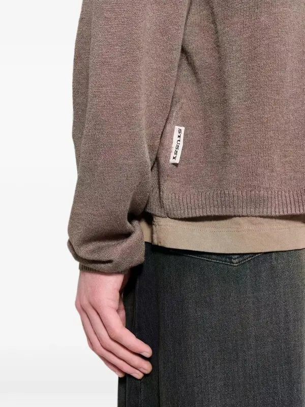 StÜssy Striped Detail Long-sleeved Sweater