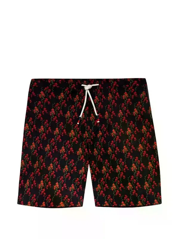 Orlebar Brown Devlin Floral Print Shorts - Black