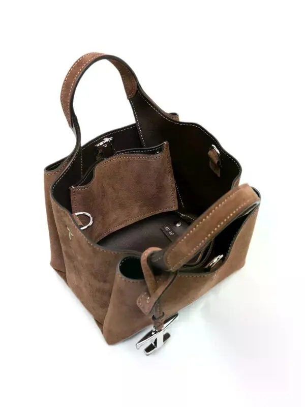 TOD'S Micro Logo-detail Suede Mini Bag