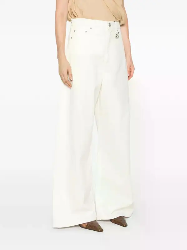 Sportmax Logo-patch Wide-leg Jeans