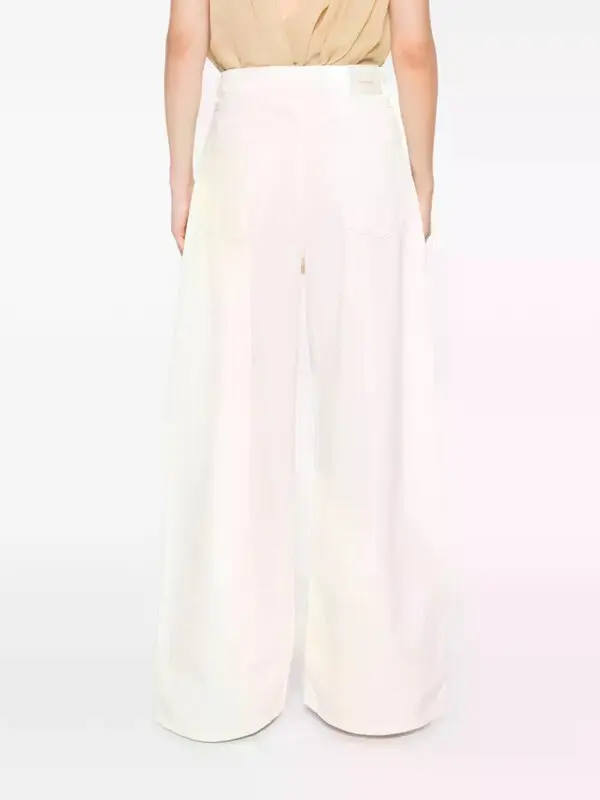 Sportmax Logo-patch Wide-leg Jeans