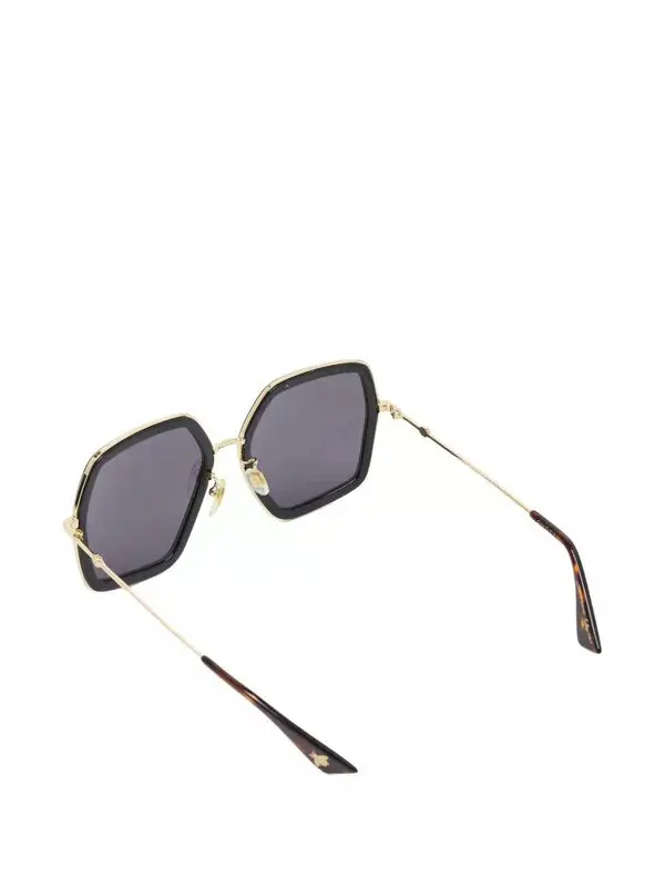 Gucci Geometric Frame Sunglasses - Black