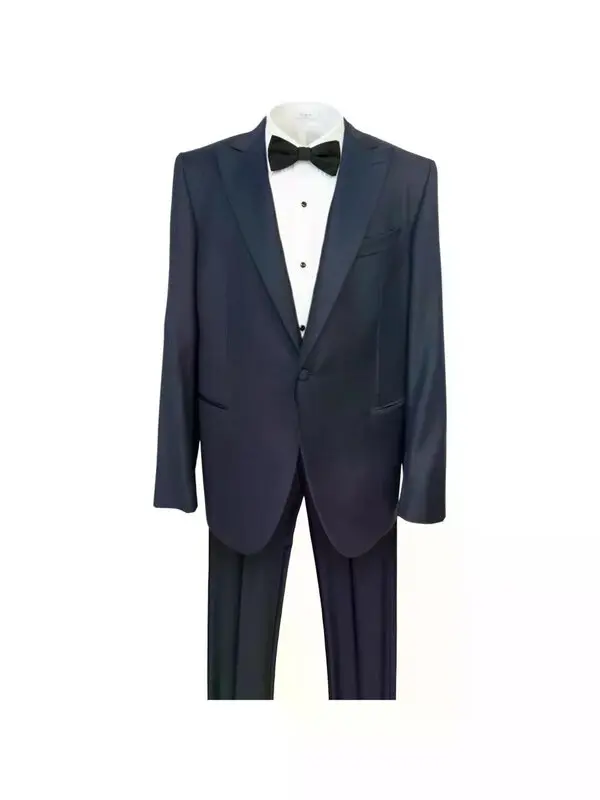 Caruso Single-breasted Satin-lapel Tuxedo Suit - Blue