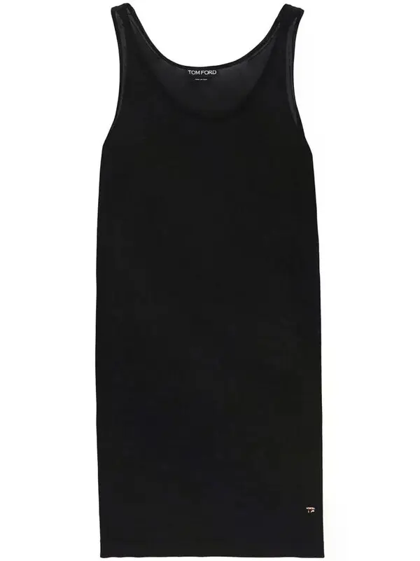 TOM FORD Logo Plaque Tank Dress - Black